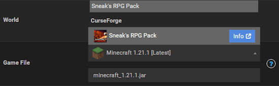 Sneak's RPG Pack Minecraft Server Hosting - Apex Hosting